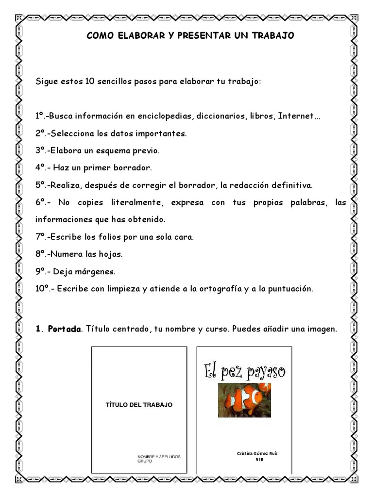 Orientaciones Sobre Cómo Presentar Un Trabajo Escrito | PDF | Publicación