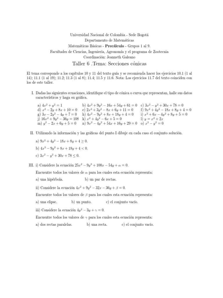 Taller 6 Precalculo | PDF | Unidad Astronómica | Cometa