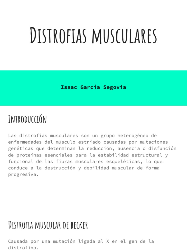 Distrofias Musculares | PDF | Medicina | Sistema musculoesquelético