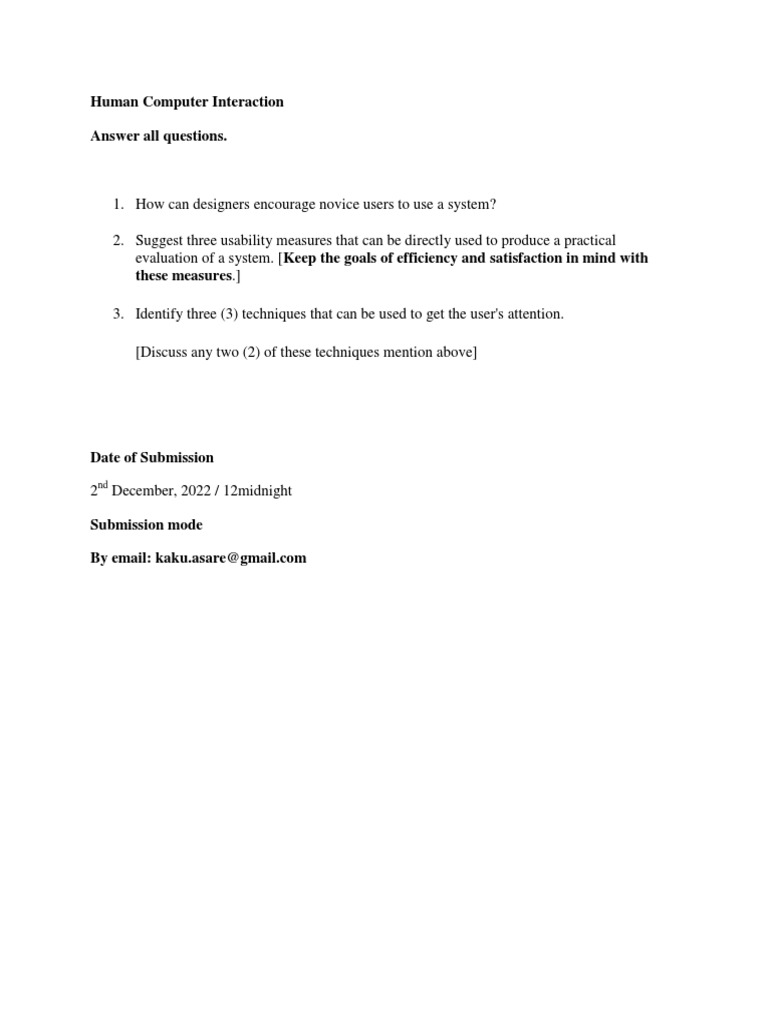 Regular Human Computer Interaction Assignment 3 | PDF