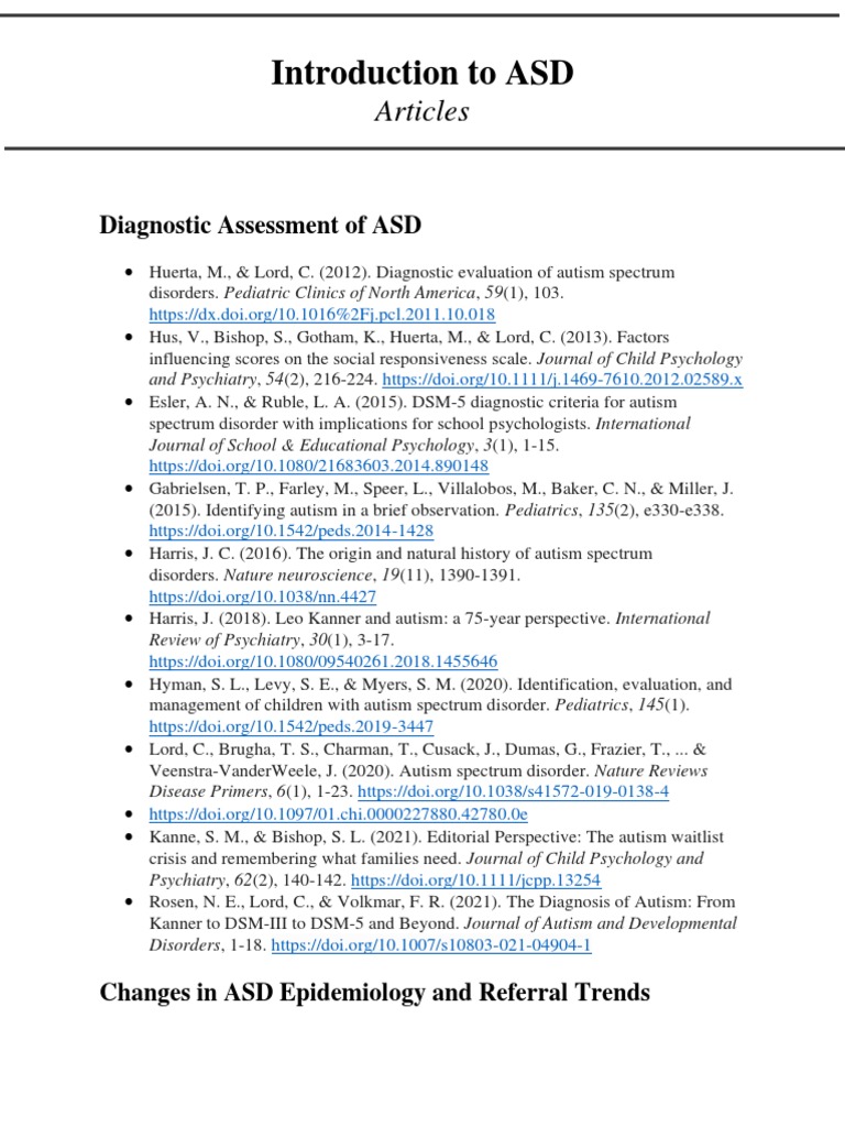 ASD Training Articles-2021 | Download Free PDF | Autism Spectrum ...