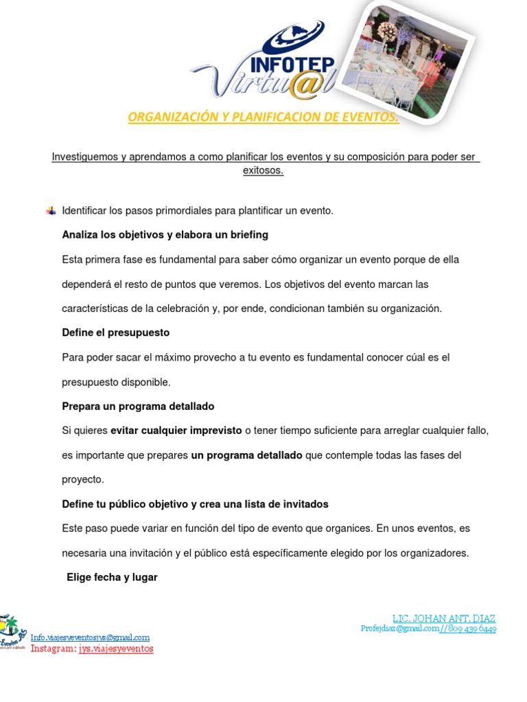 Guía Completa para Planificar Eventos | PDF | Marketing