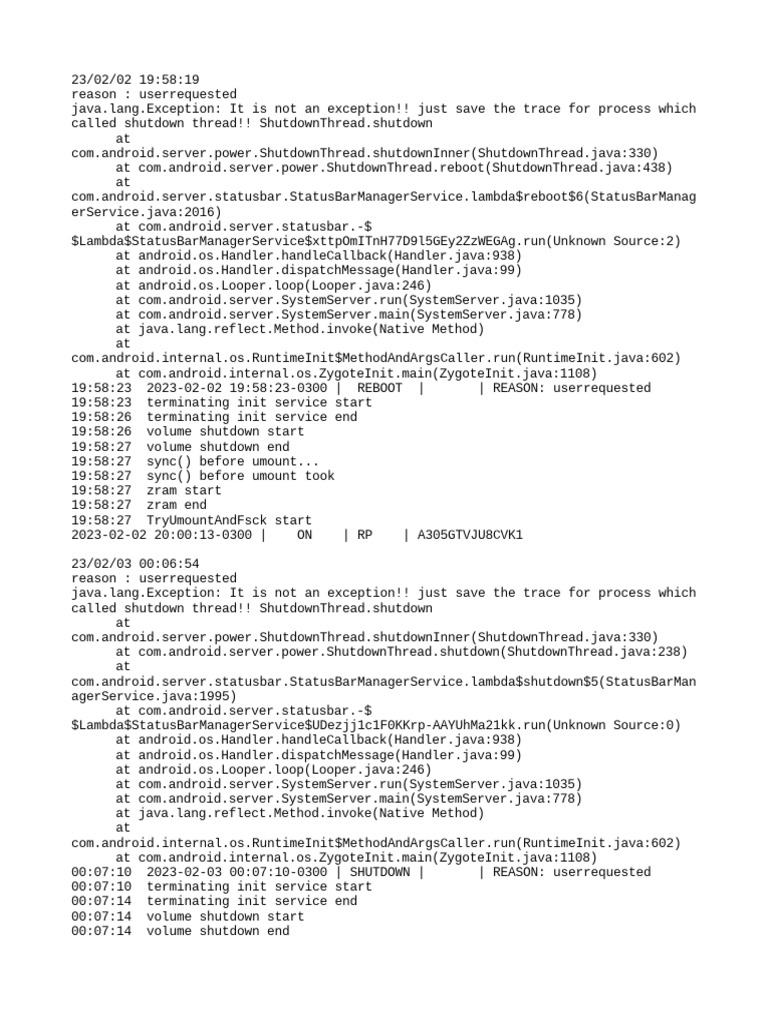 Power Off Reset Reason Pdf