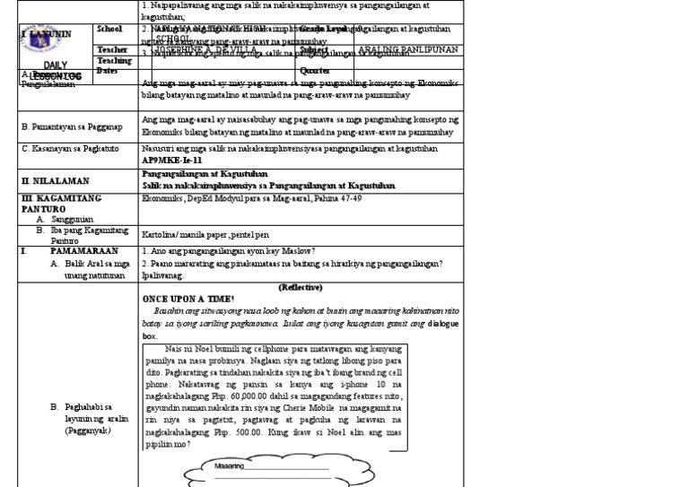 Unang Markahan Aralin 15 | PDF