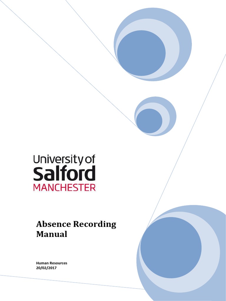 5 SAP Absence Recording Manual | PDF | Employment | Sick Leave