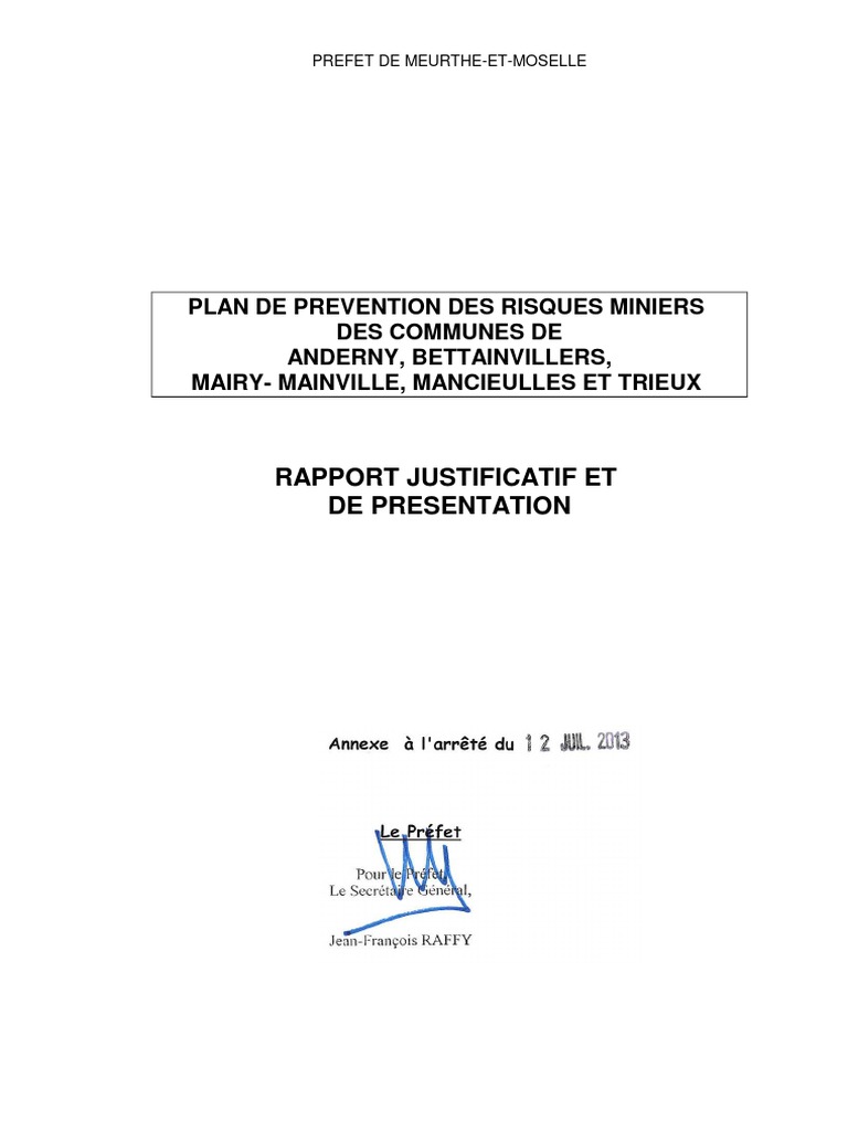 2 Rapport de Presentation PPRM Secteur Trieux Modification 12juillet2013 | PDF