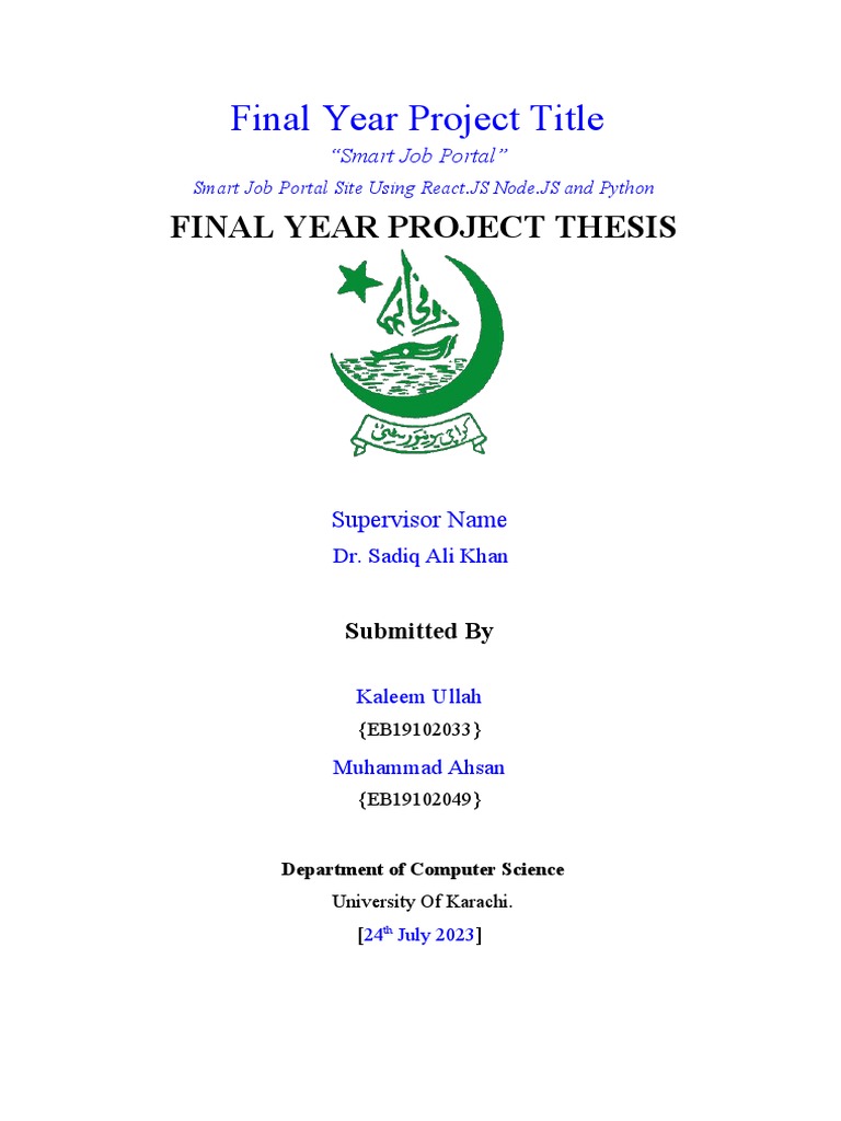 FYP Thesis Final | PDF | Document Object Model | Software Development