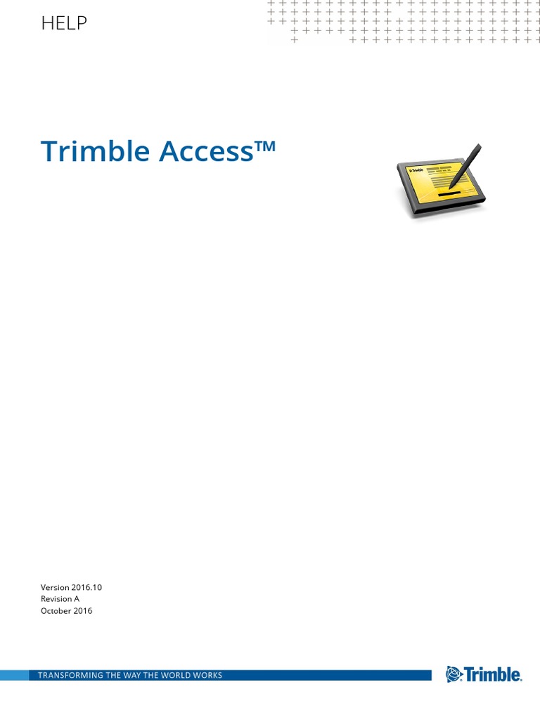 Trimble Access Help v2016.10 | PDF | Online And Offline | Wi Fi