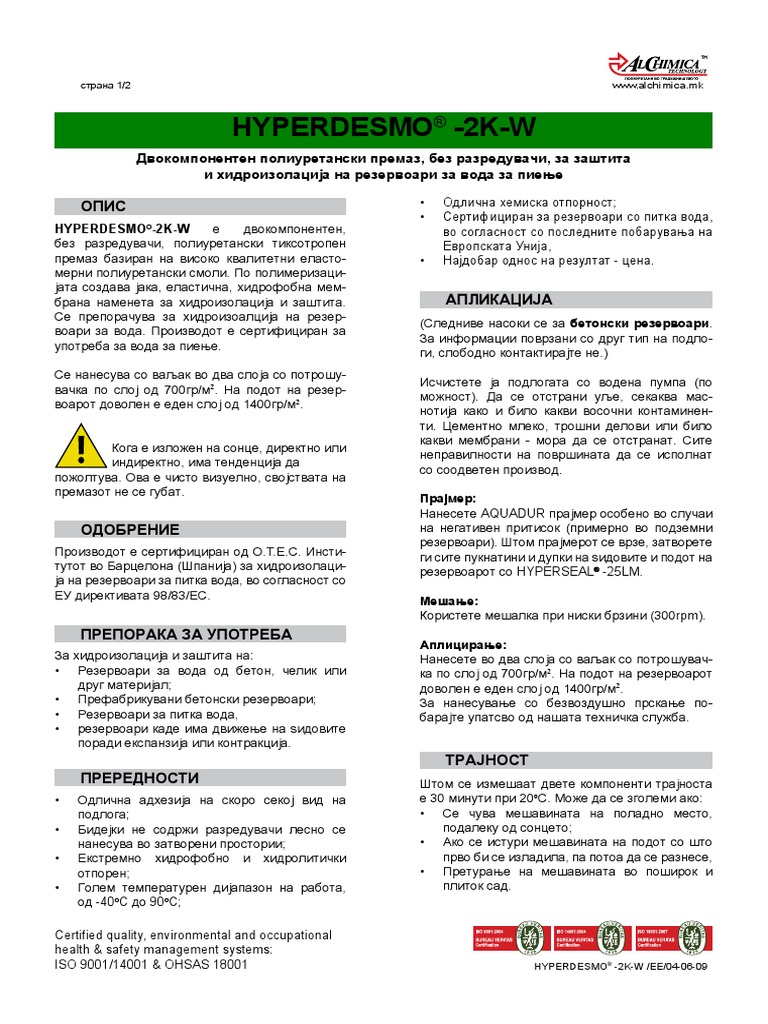 Hyperdesmo 2K W | PDF