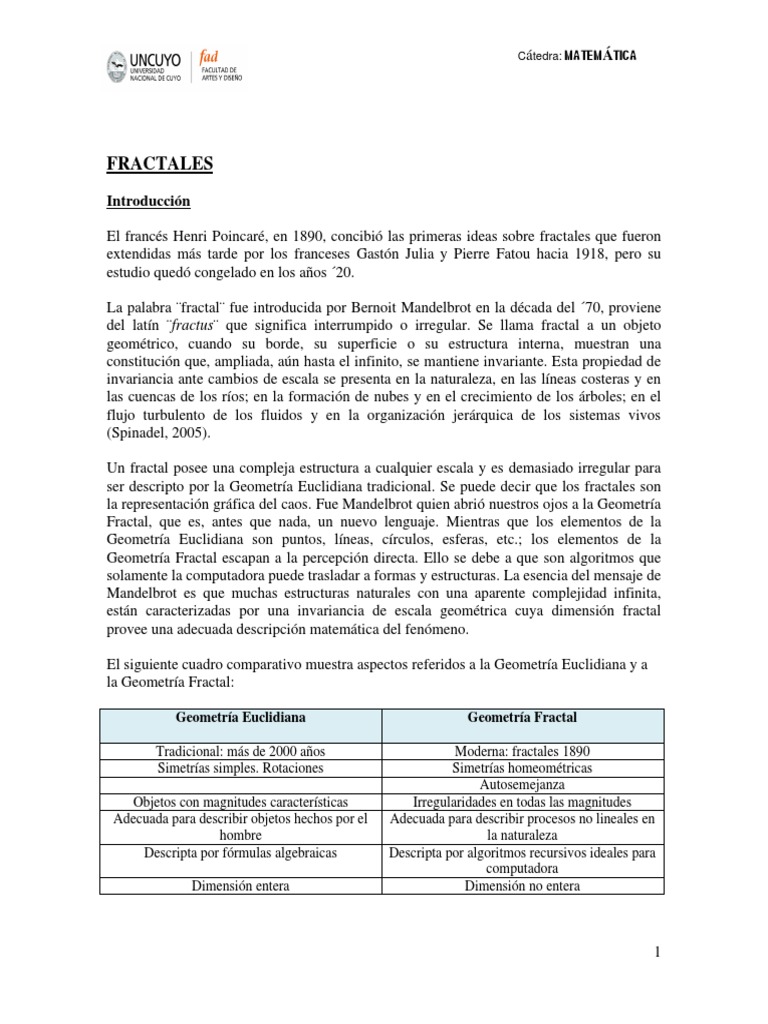 2-5 Teoria Fractales | PDF | Fractal | Dimensión