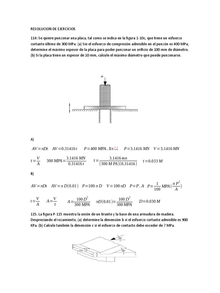 Resolucion de Ejercicio | PDF | Pascal (Unidad) | Ingeniería de Edificación