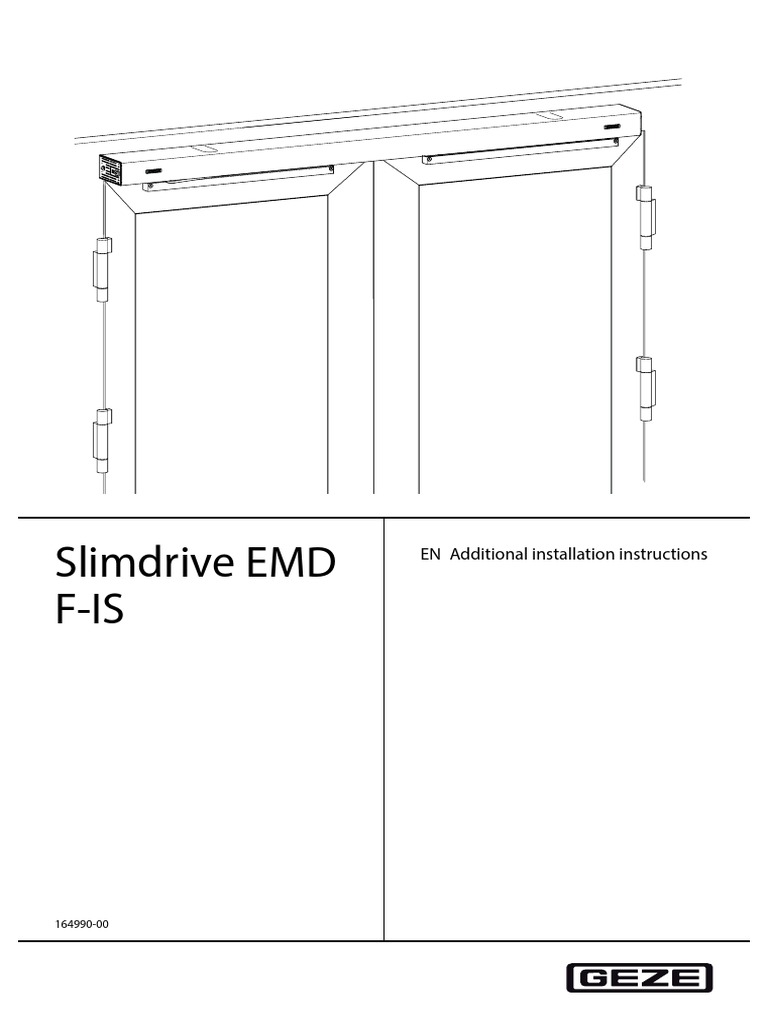 GEZE Installation Instructions en 743543 | PDF | Screw | Mechanical Engineering