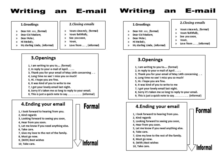 E-Mail Structure Worksheet | PDF
