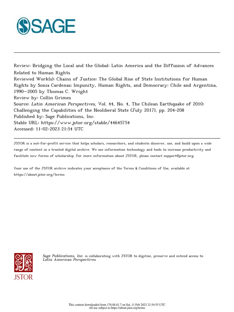 Sage Publications, Inc. Latin American Perspectives | PDF | Human ...