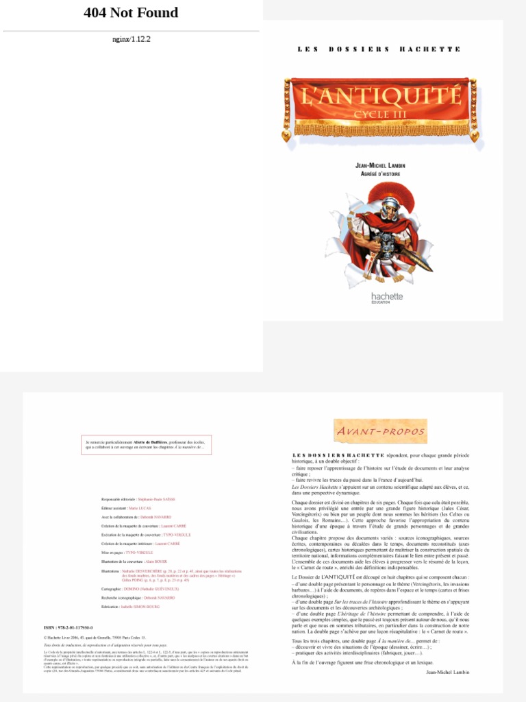 Les Dossiers Hachette - L'antiquité - Cycle 3... Wawacity - Red | PDF