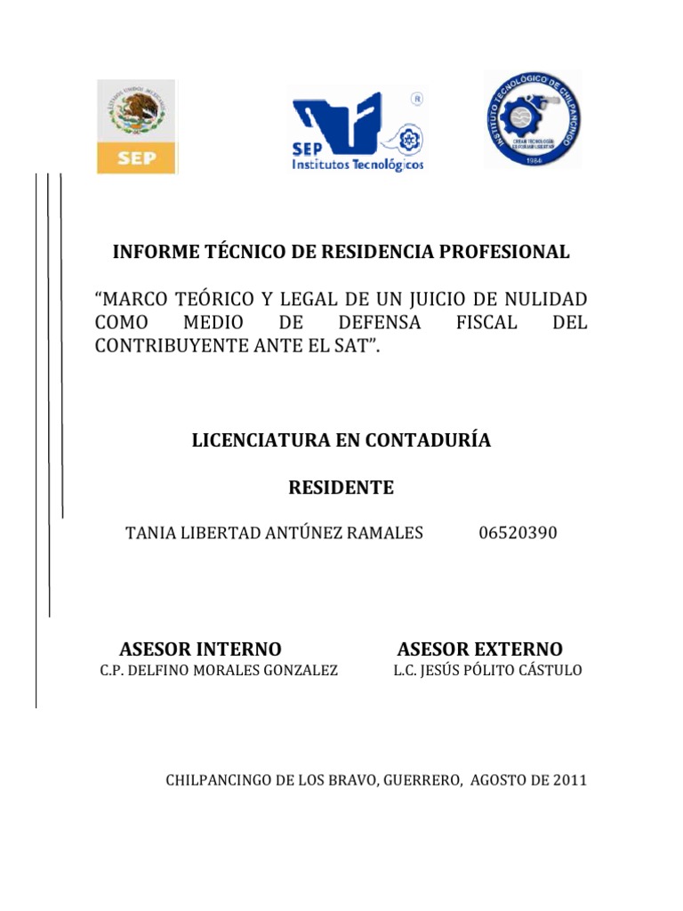 Informe Técnico de Residencia Profesional | PDF | Instituciones sociales | Ciencias sociales
