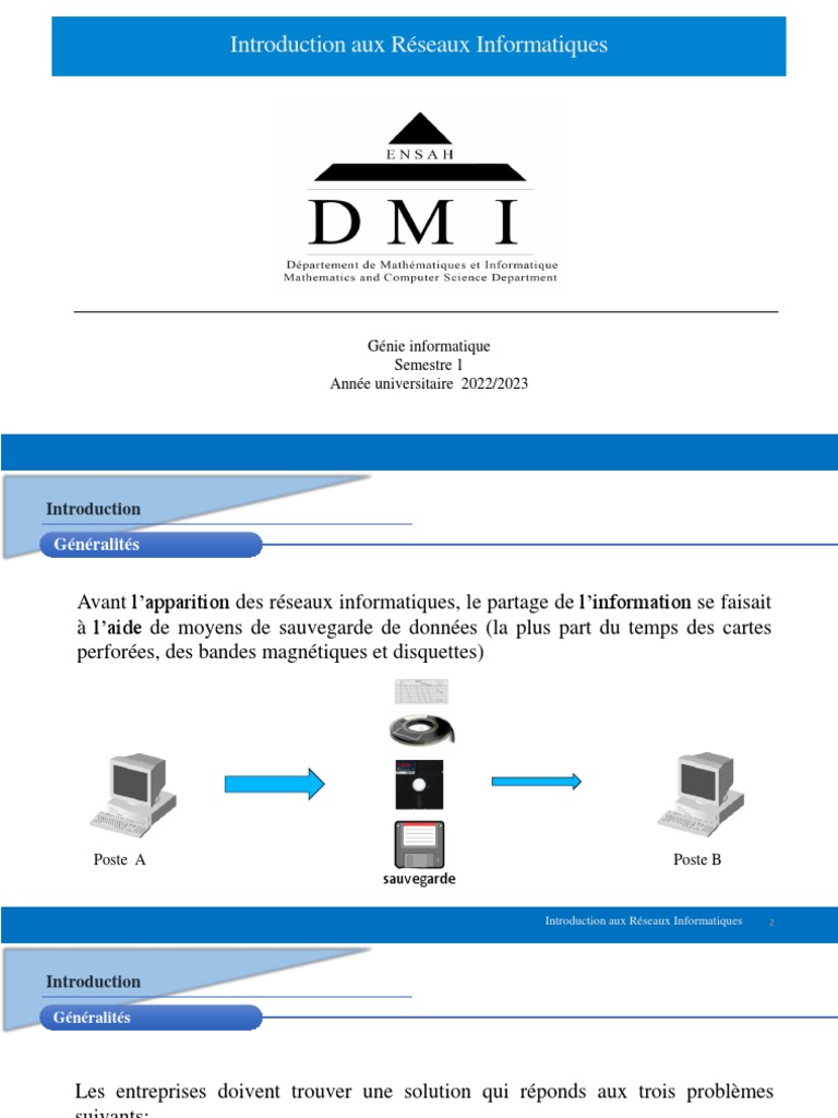 Introduction Aux Réseaux Informatiques | PDF | Serveur (Informatique ...
