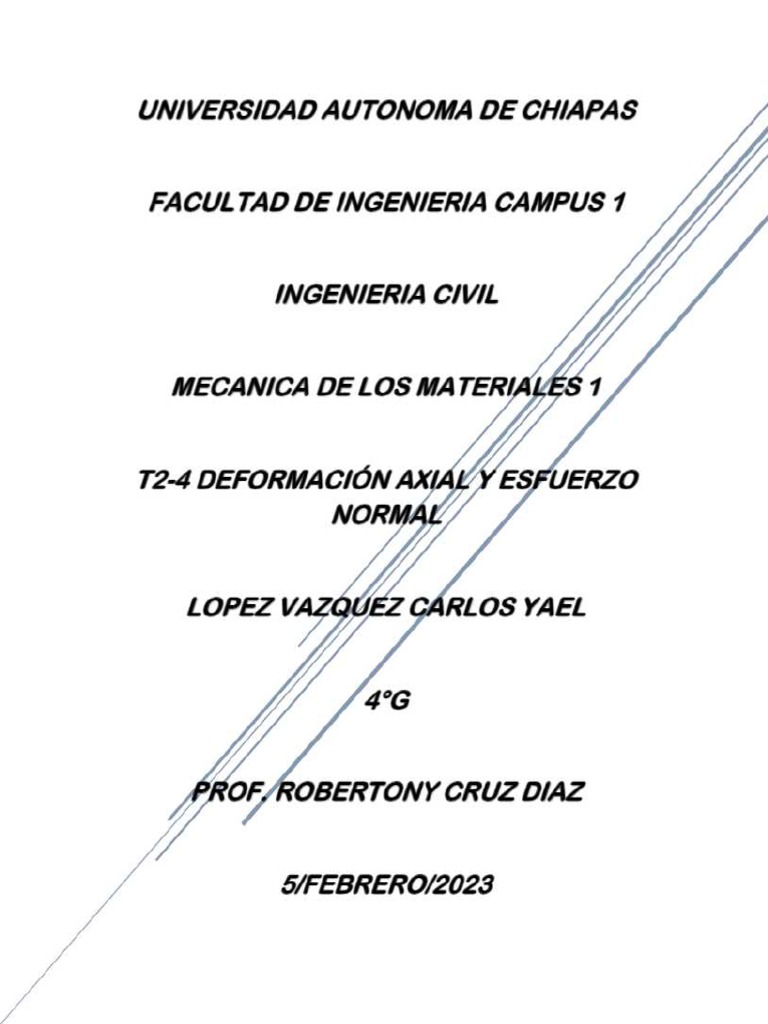 T2-4 Deformación Axial y Esfuerzo Normal | PDF T2-4 Deformación Axial y Esfuerzo Normal | PDF