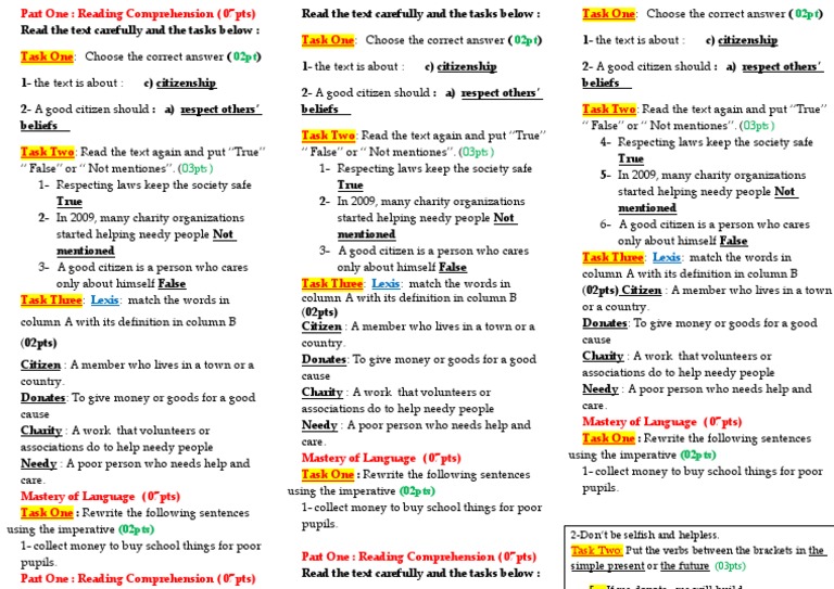 4ms Third Term Exam Correction | PDF | Cognition | Language Mechanics