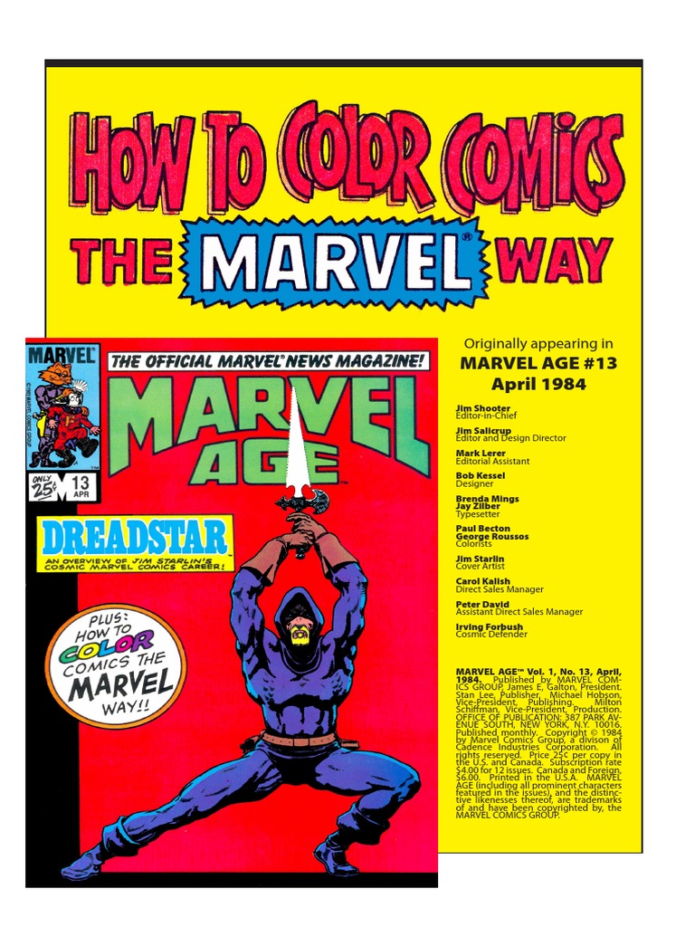 How To Color Comics The Marvel Way | PDF | Marvel Comics | Comics