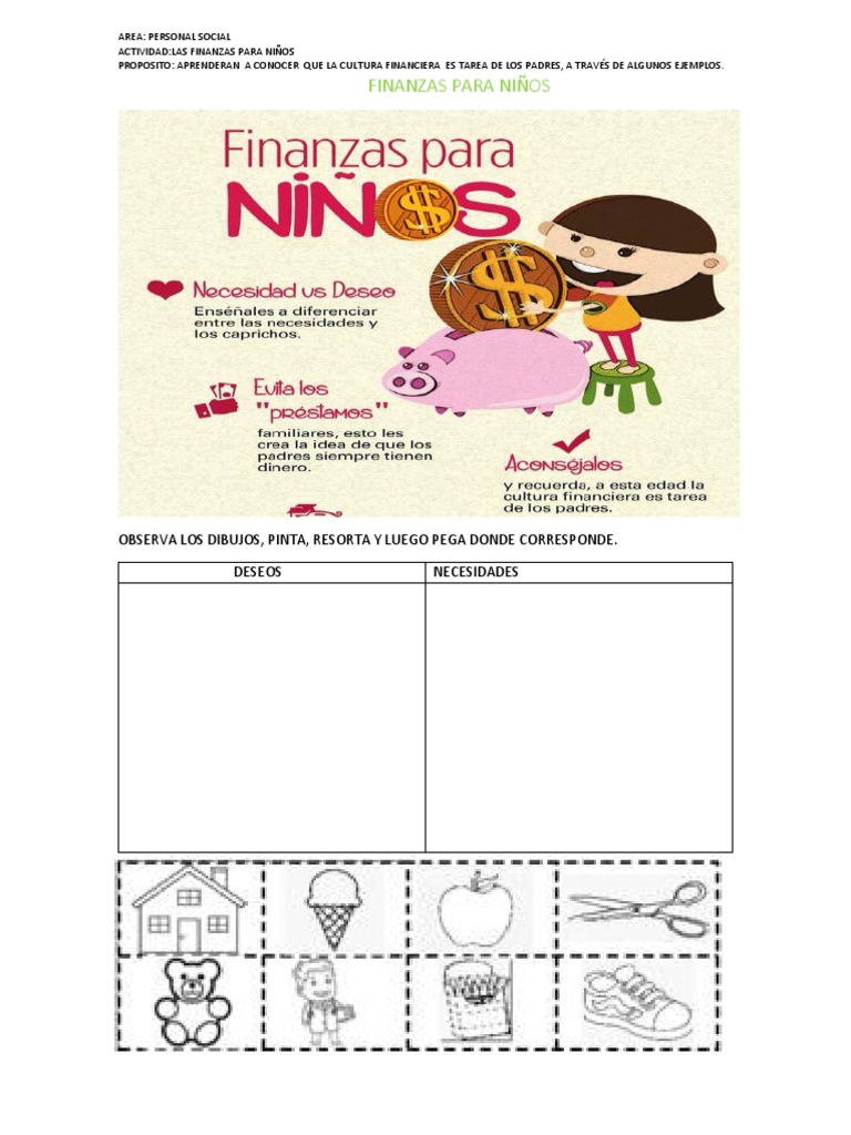 P.S Finanzas para Niños | PDF