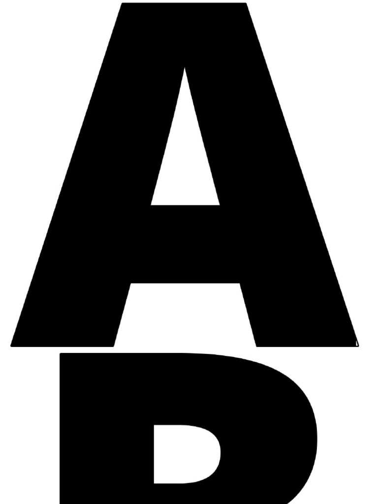 Molde de Letras Grandes para Imprimir | PDF