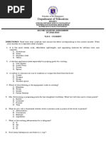 NAME: - Cookery NC Ii Pre-Test | PDF | Kitchen Utensil | Foods