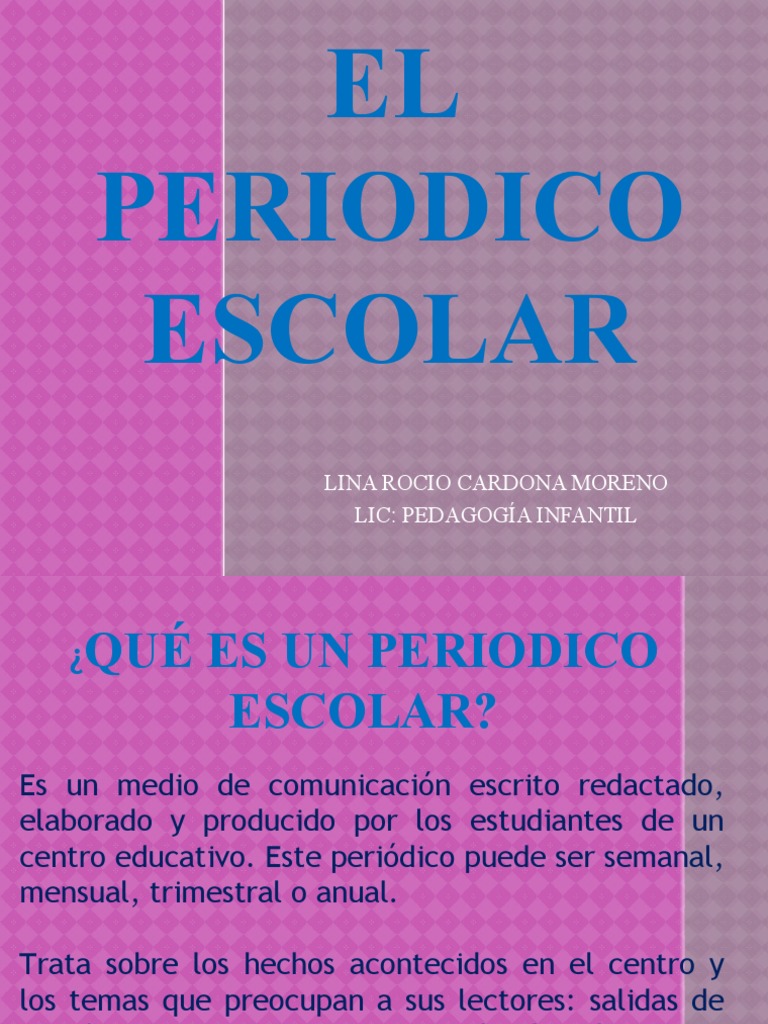El Periódico Escolar | PDF | Periódicos | Información