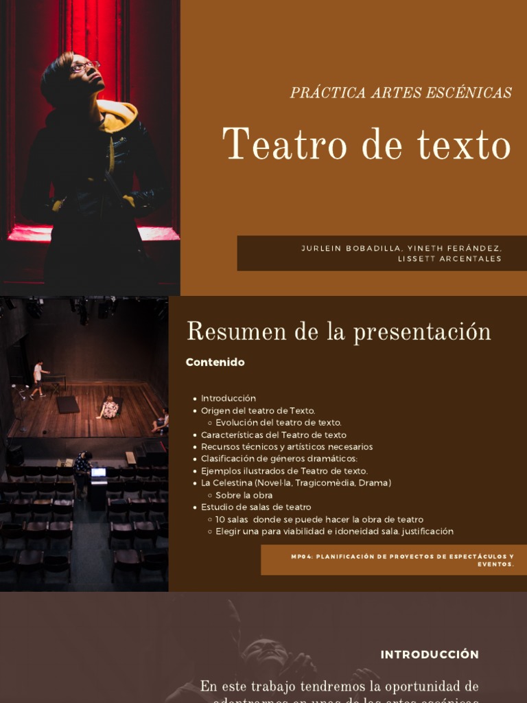 Práctica Artes Escénicas | PDF | Teatro | Las artes escénicas