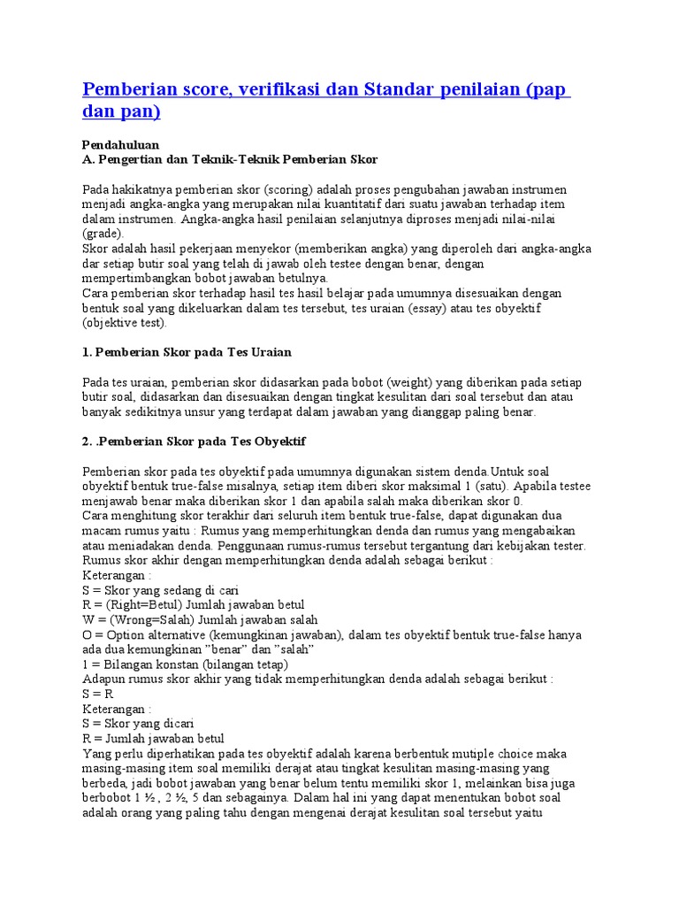 Pemberian Score Pdf