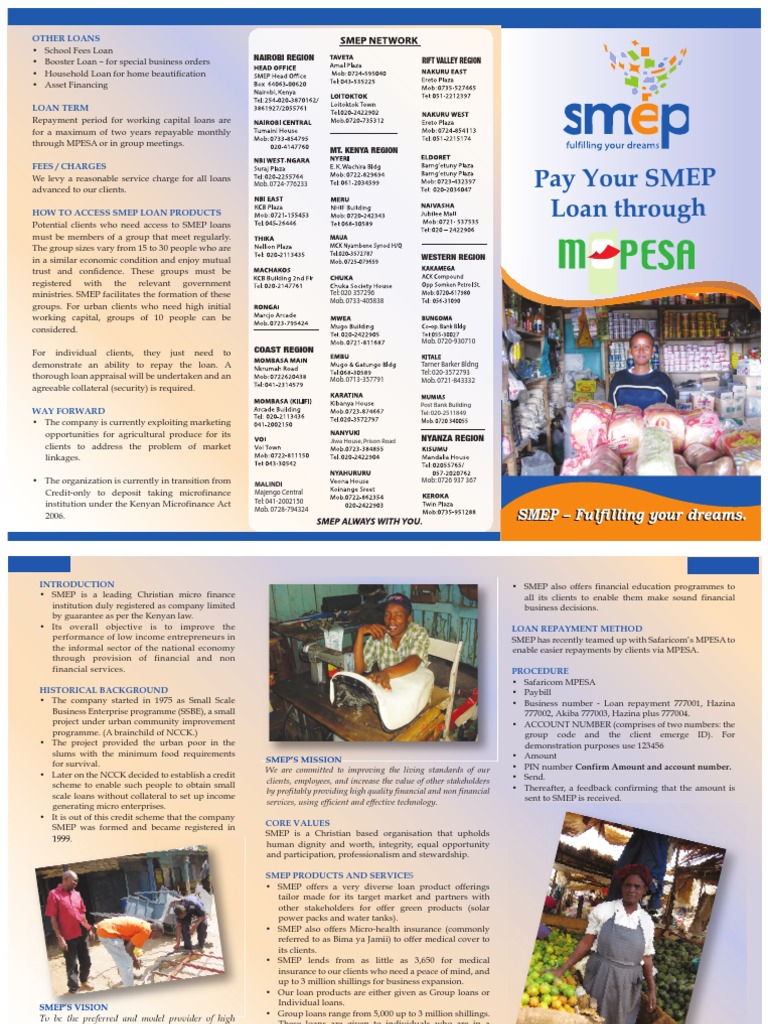 Smep Brochure | Download Free PDF | Microfinance | Loans