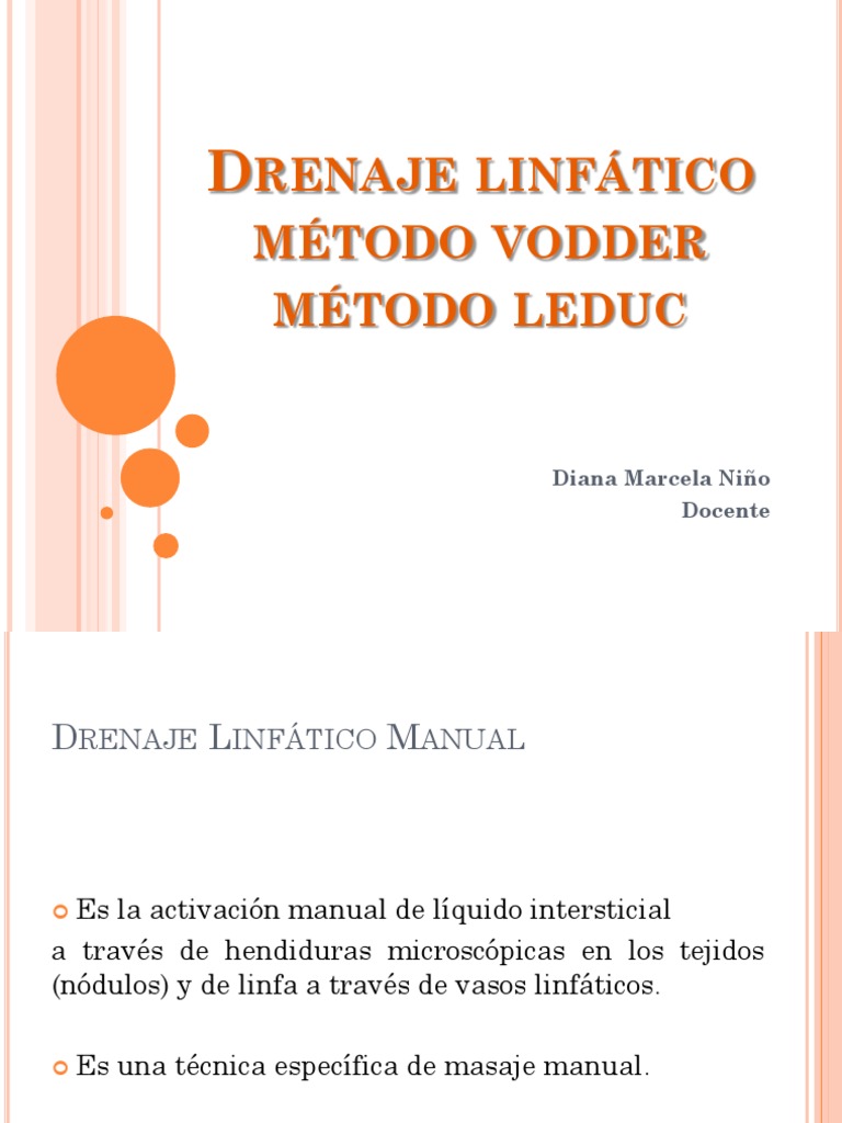 Drenaje Linfático Método Vodder Método Leduc | PDF | Sistema linfático ...
