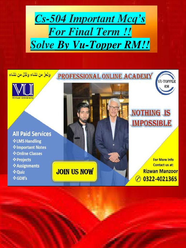 CS504 Mcq's FinalTerm by Vu Topper RM | Download Free PDF | Object (Computer Science) | Server ...