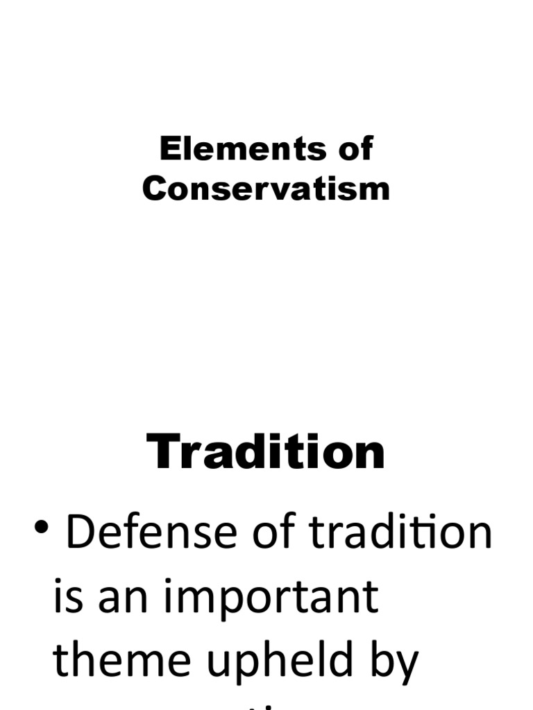 Elements of Conservatism | PDF