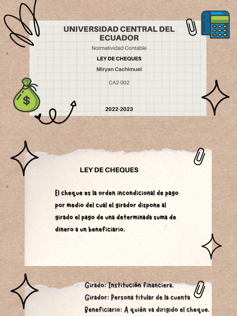 Ley de Cheques en Ecuador 2023 | PDF