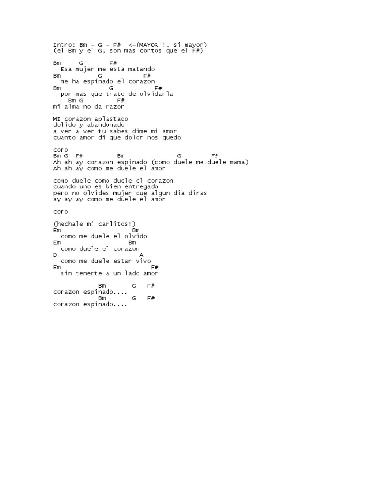 Corazon Espinado | PDF