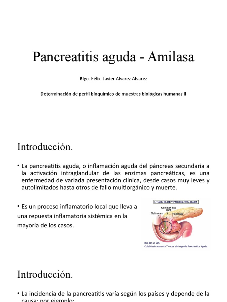 Pancreatitis Aguda - Amilasa | PDF | Especialidades Medicas ...