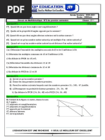 Composition Maths 4ème 2024-2025 | PDF