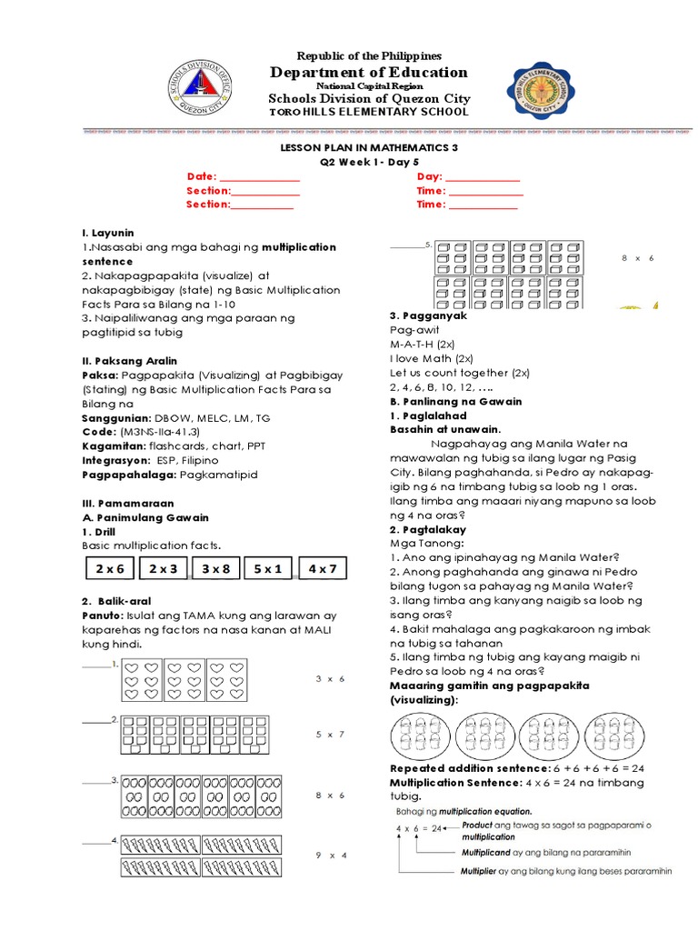Math LP q2 Week 1 Day 5 | PDF