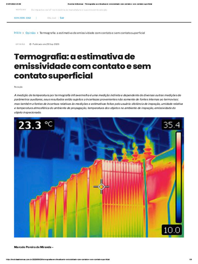 Revista AdNormas - Termografia - A Estimativa de Emissividade Com ...