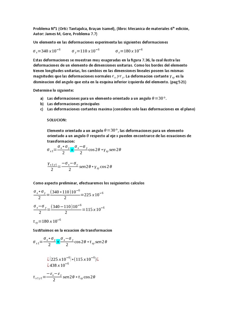 Ejercicios de Solidos - BIOT | Descargar gratis PDF | Resistencia de materiales | Física