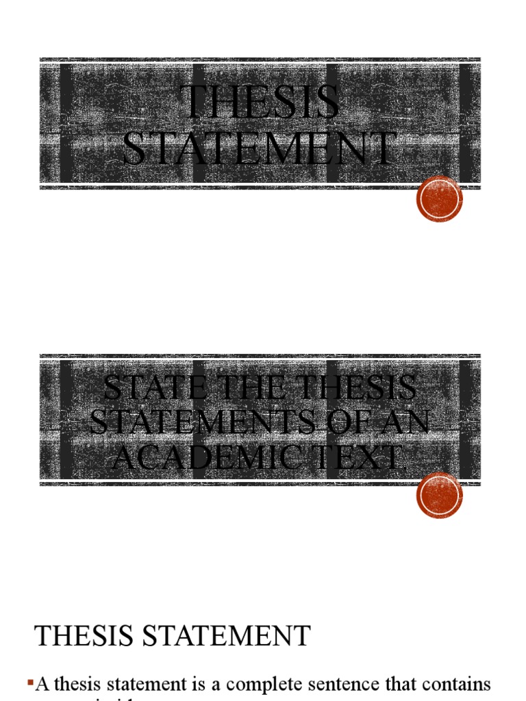 Thesis Statement Essentials | PDF | Pregnancy | Thesis