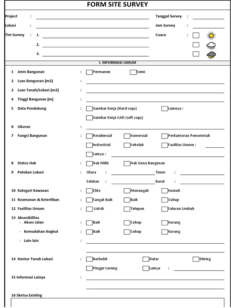 Form Survey Lokasi | PDF