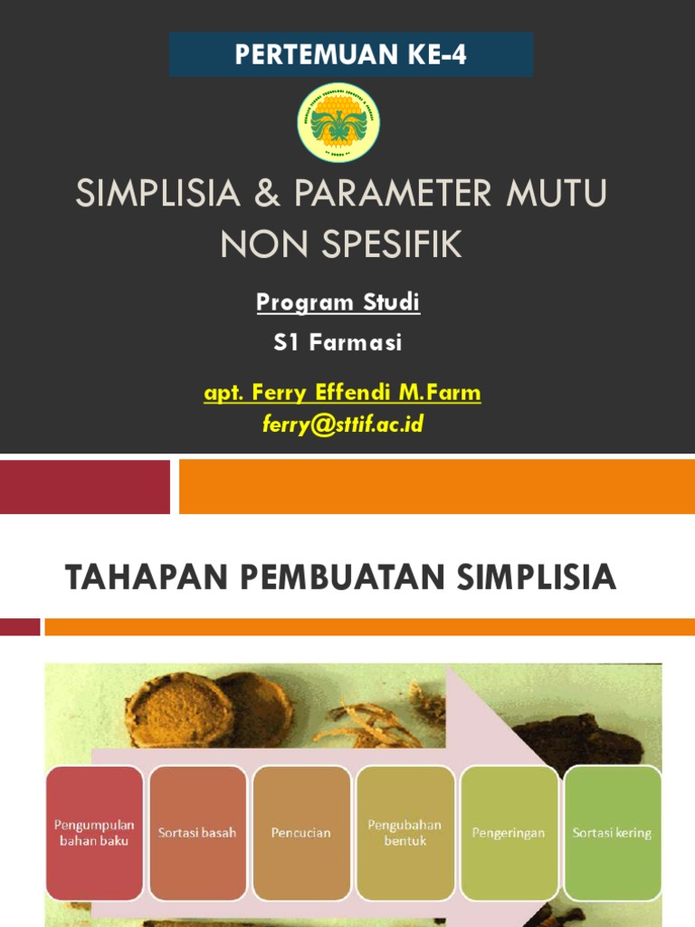Pembuatan Simplisia 2023 | PDF | Teknologi & Rekayasa