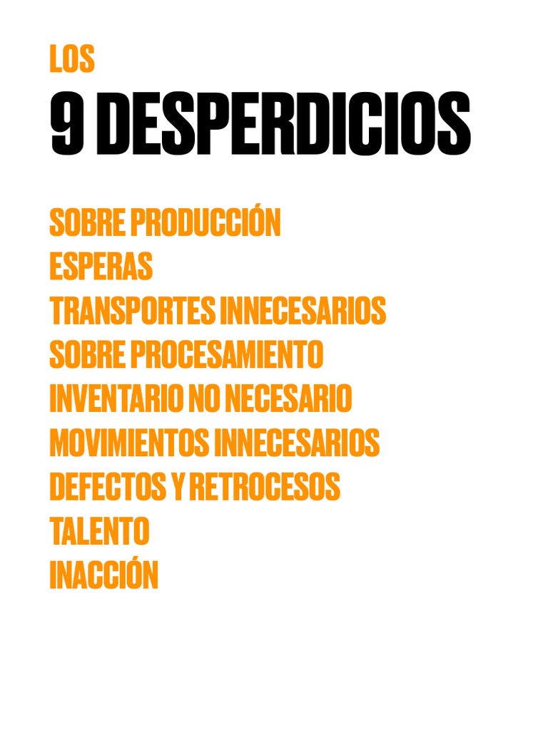 9 Desperdicios | PDF | Calidad (comercial) | Benchmarking