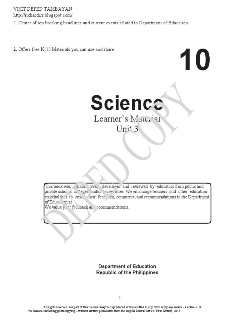 Science g10 LM q3 | PDF | Neuron | Nervous System