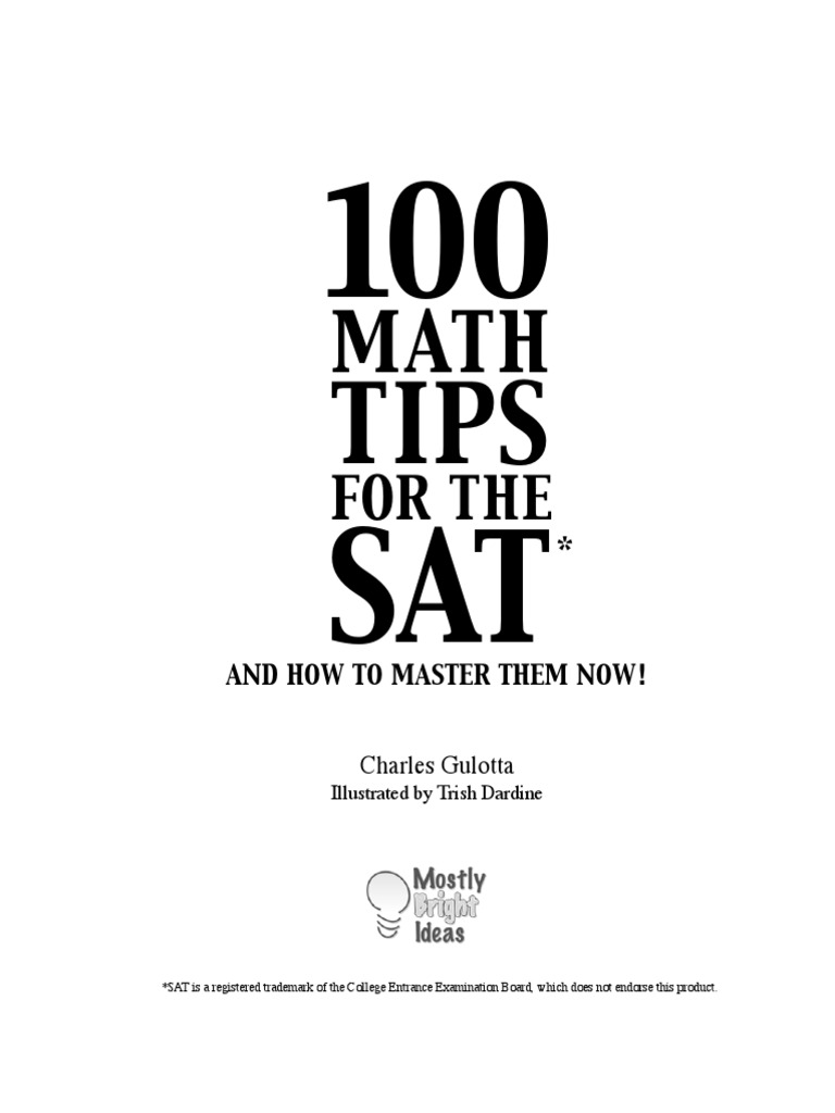 100 Math Tips For The SAT | PDF | Prime Number | Circle