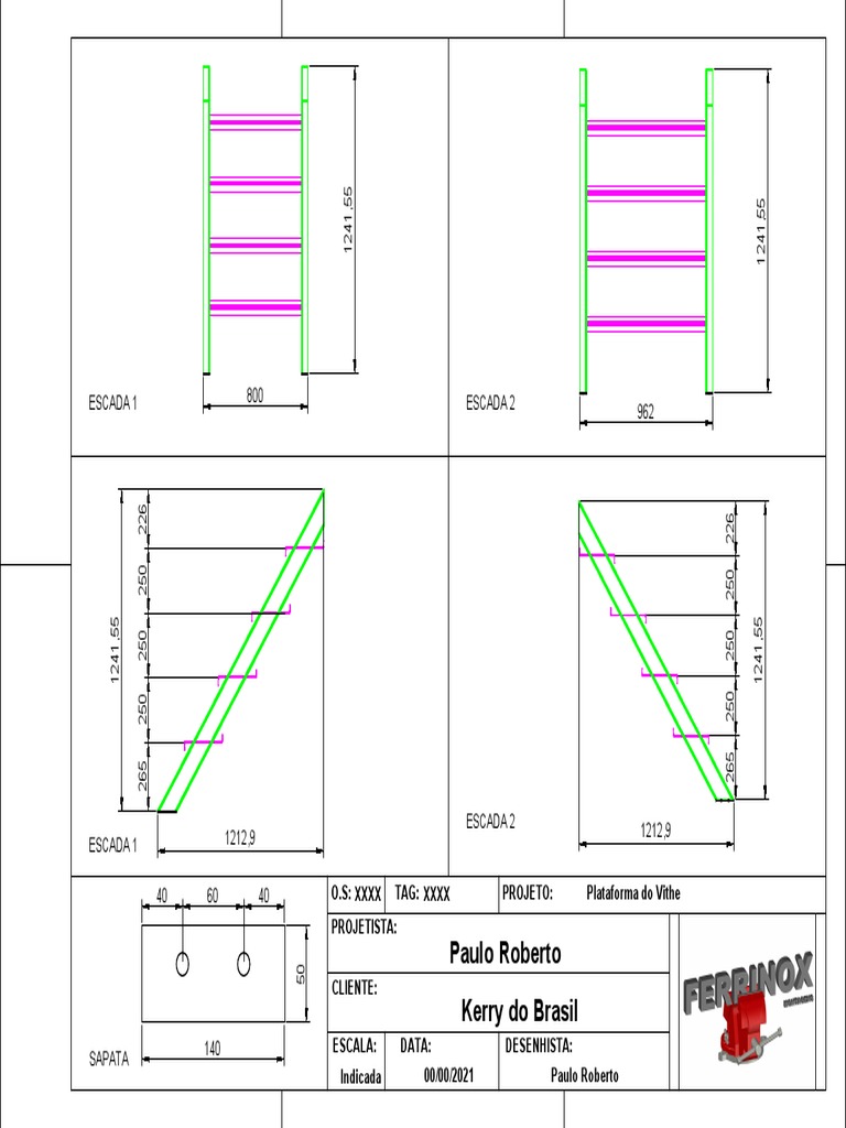 Escadas Plataforma Linha 2 Layout8 | PDF