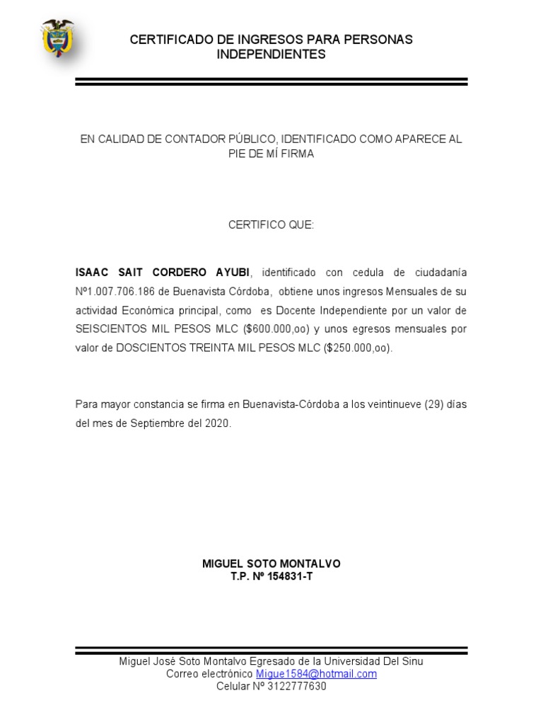 CERTIFICACION MEDARDO. | PDF