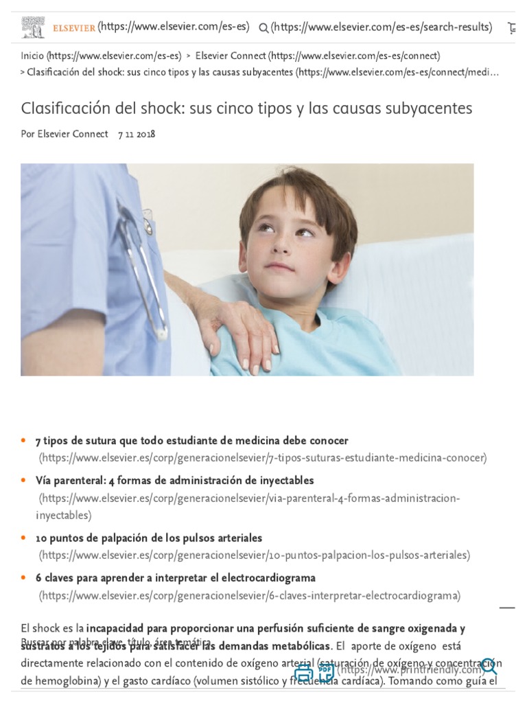 Clasificación Del Shock - Sus Cinco Tipos y Las Causas Subyacentes ...